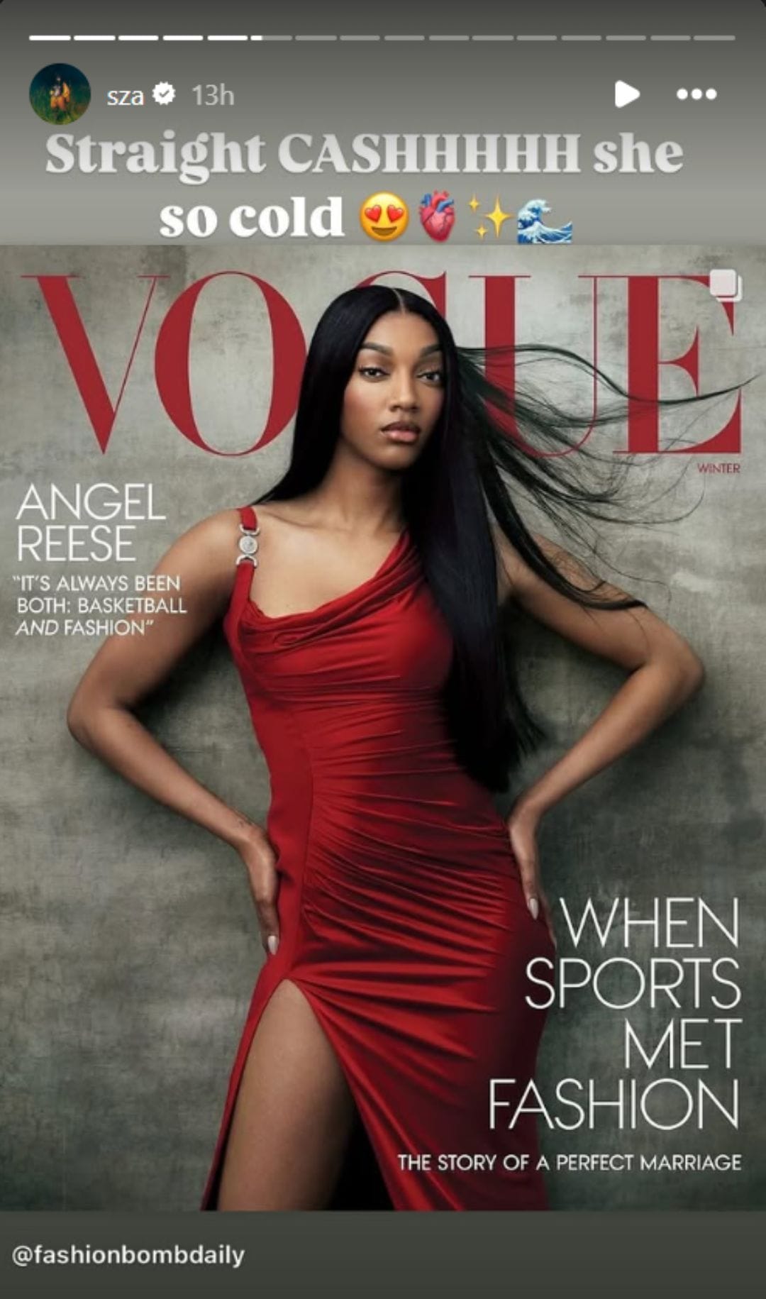 'Kill Bill' hitmaker gives 5-word shoutout to Angel Reese's Vogue cover ...