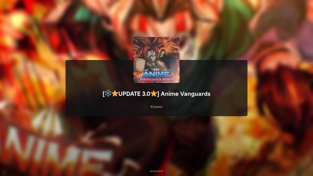 Anime Vanguards Update 3 patch notes