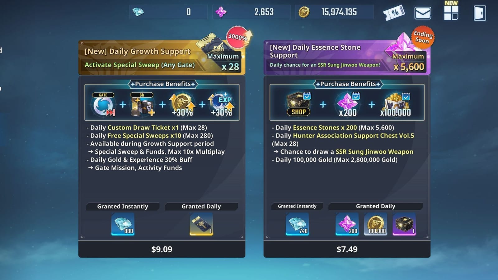 Best packs to get in Solo Leveling Arise January 28 update