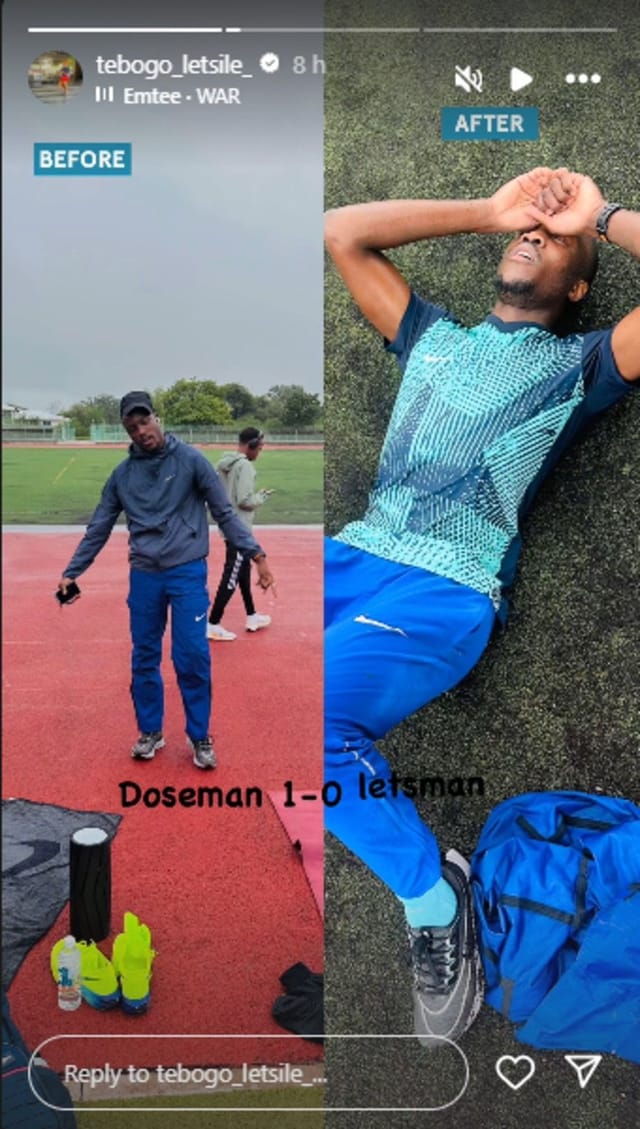 Olympic champion Letsile Tebogo shares his before-and-after glimpses ...