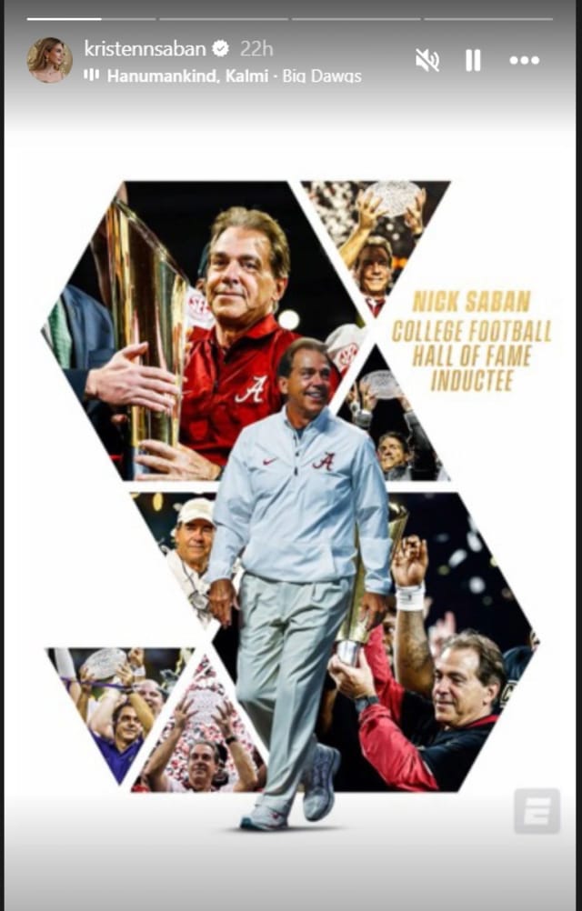 Nick Saban’s daughter Kristen drops 5-word message for former Alabama ...