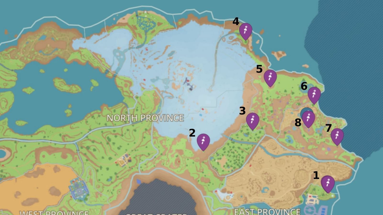 Pokemon Scarlet and Violet: Chi-Yu and all blue stake locations