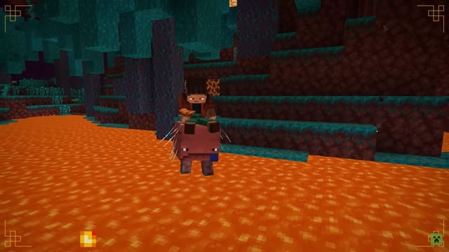 How to find and ride a strider in Minecraft