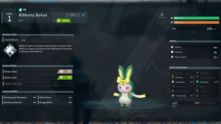 Ribbuny Botan in Palworld: Where to find, best skills, and more