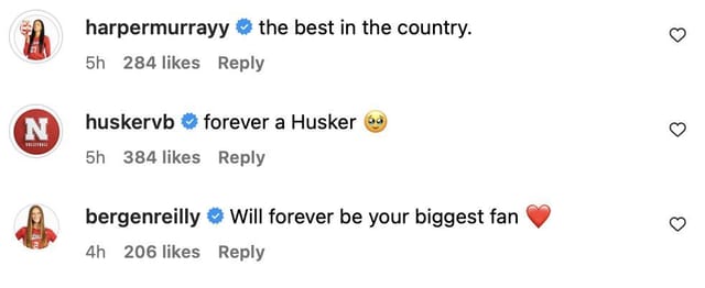 Harper Murray, Bergen Reilly, and other Nebraska Volleyball players ...