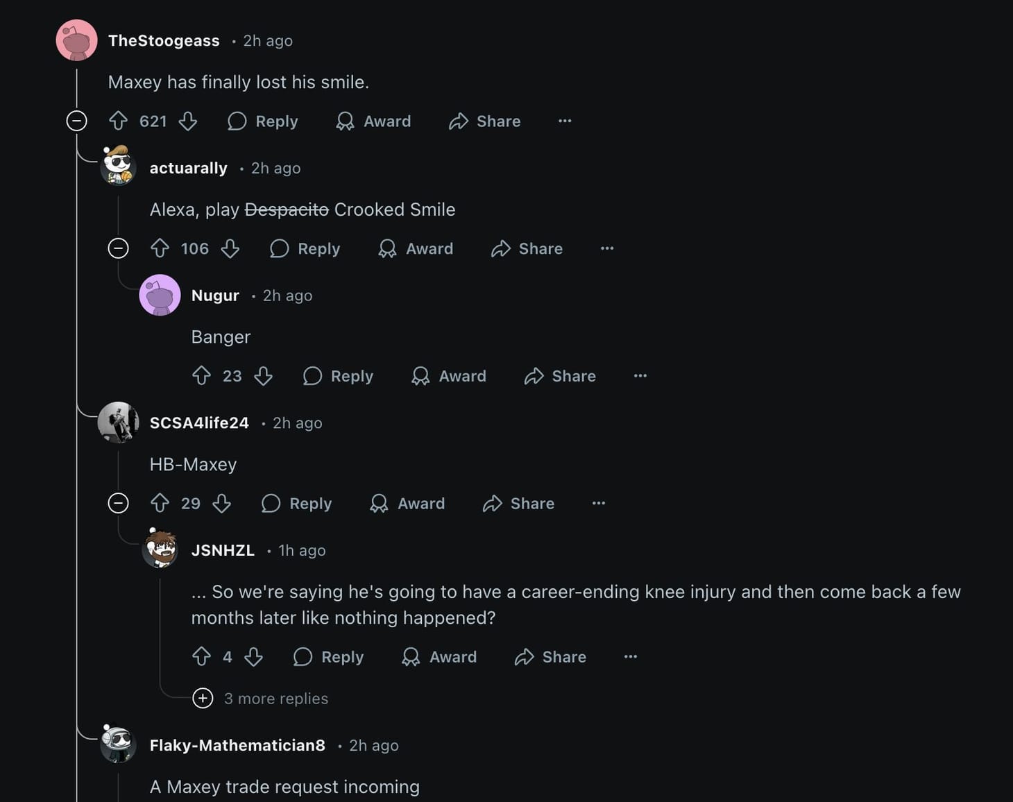 "Maxey has finally lost his smile" - NBA Reddit reacts to profane ...