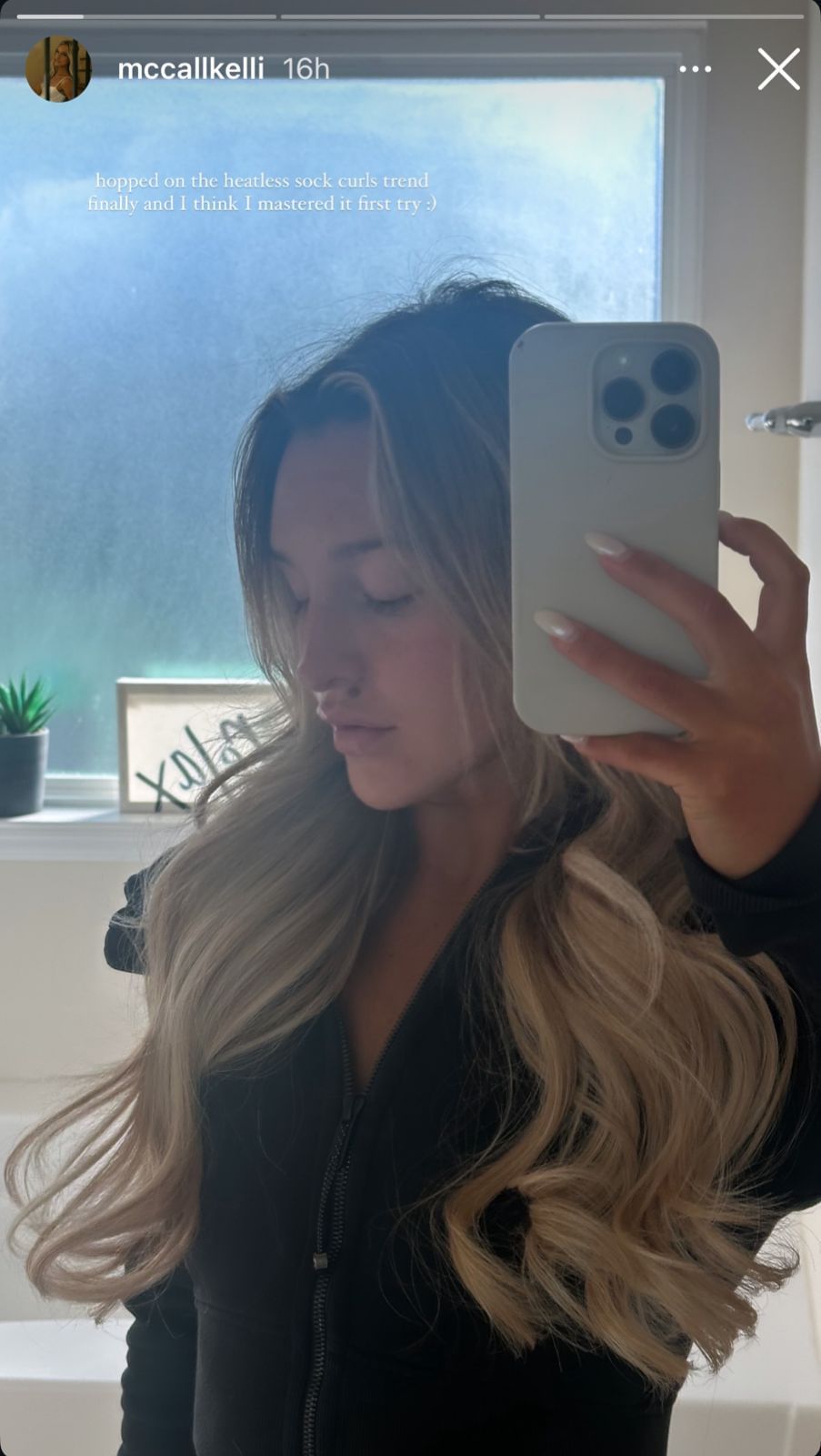 Zane Smith’s wife McCall flaunts heatless sock curls on her first ...