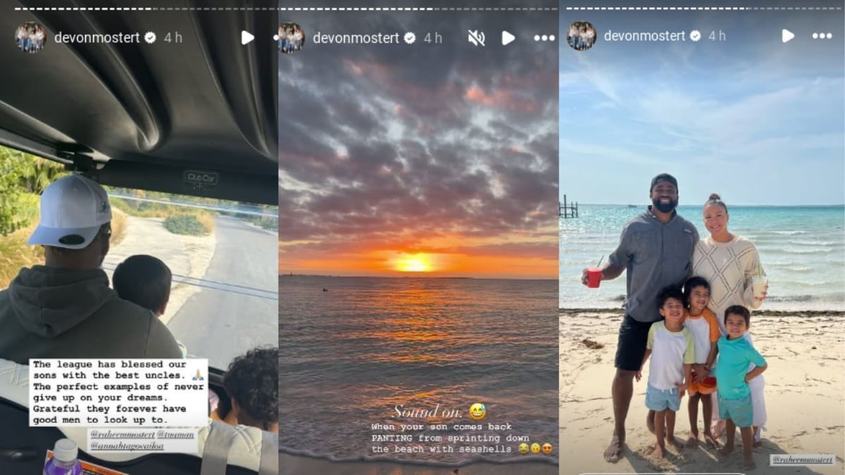 Raheem Mostert: PICS: Raheem Mostert's wife Devon captures family's ...