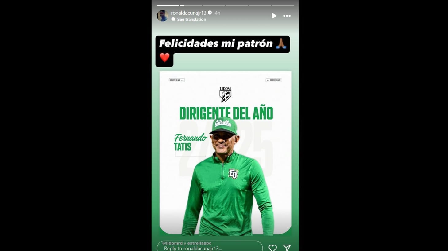 Ronald Acuna Jr. sends 3-word message to Fernando Tatis Jr.'s dad after ...