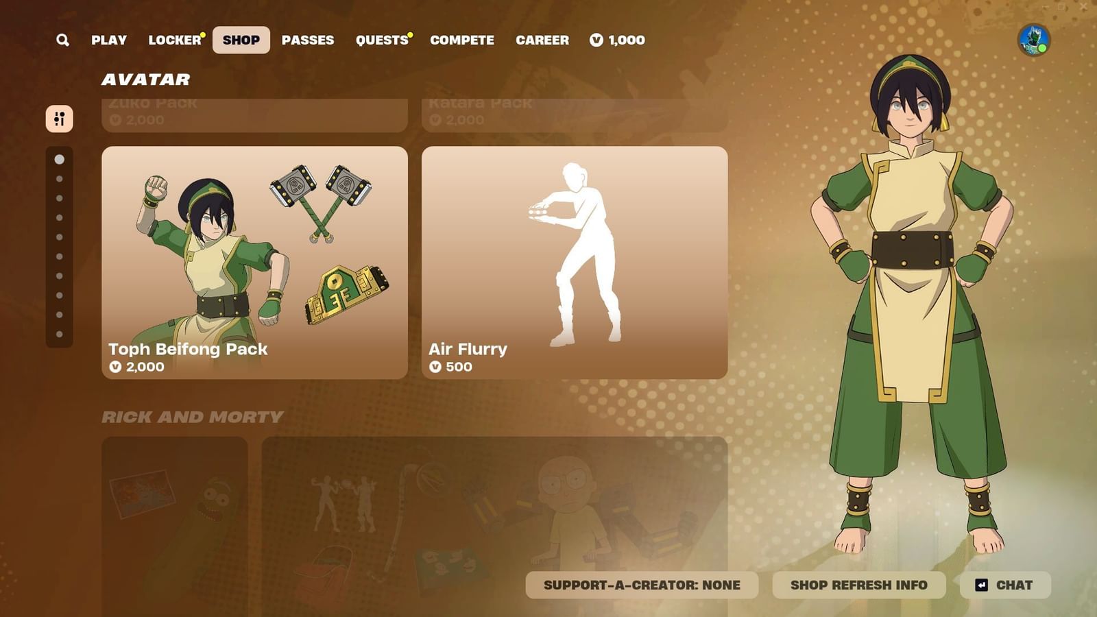 How to get the Toph Beifong (Avatar) skin in Fortnite