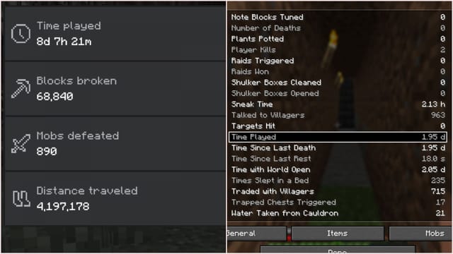 How to check how many hours you have in Minecraft