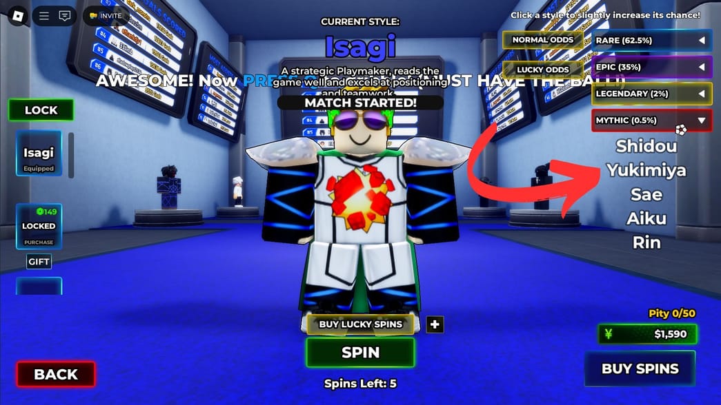 Blue Lock Rivals Yukimiya Style guide