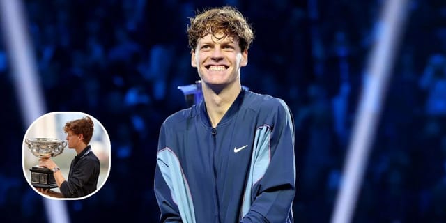 Jannik Sinner turns heads in stylish Gucci look as he poses lakeside ...