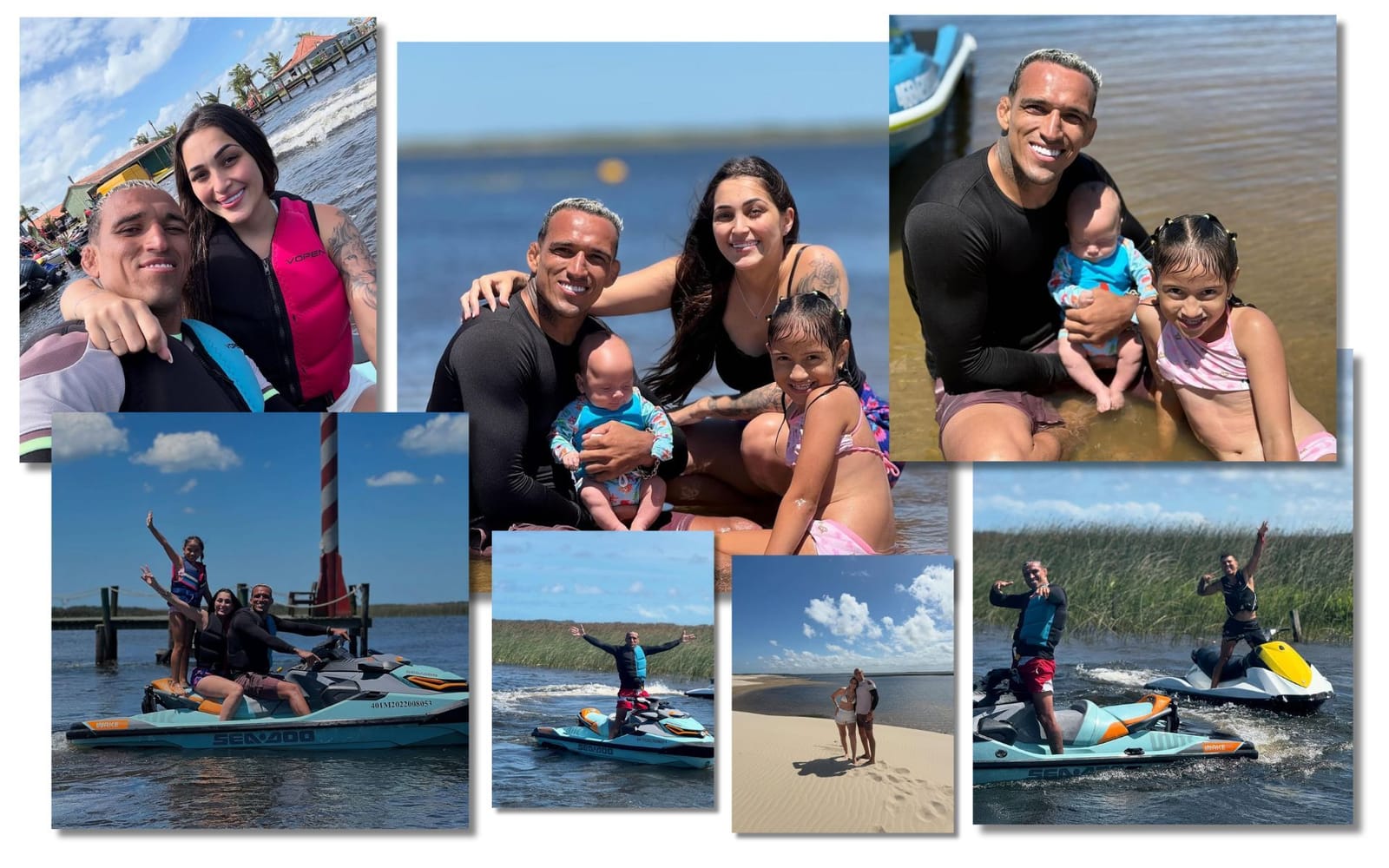 Photos: Charles Oliveira shares stunning beach vacation pictures with ...