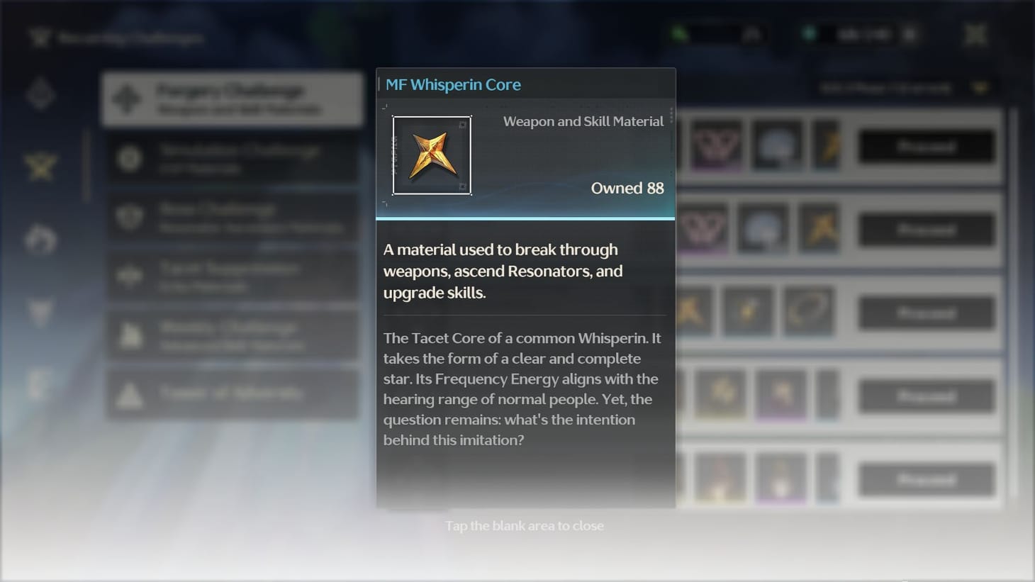 Wuthering Waves Phoebe Ascension materials