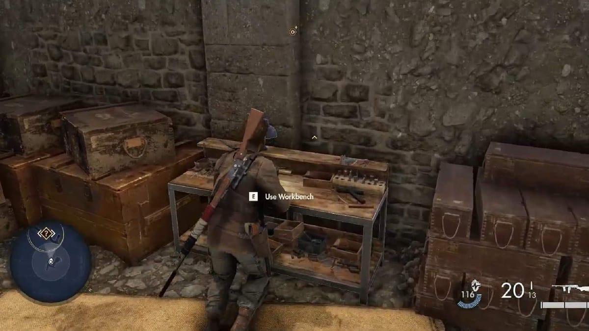 All weapon workbench locations in Sniper Elite Resistance