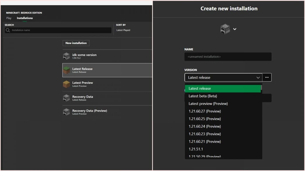 How to downgrade Minecraft Bedrock