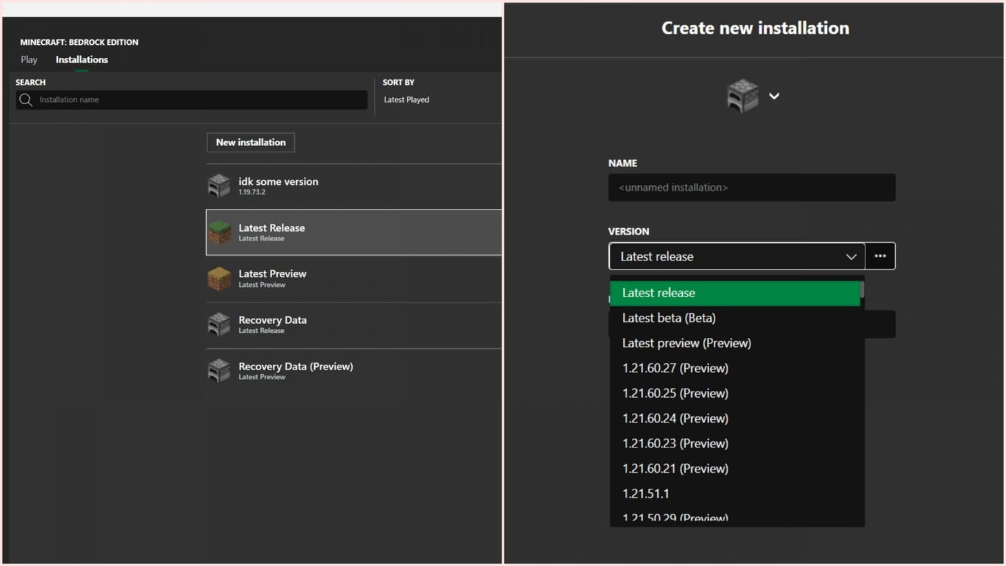 How to downgrade Minecraft Bedrock