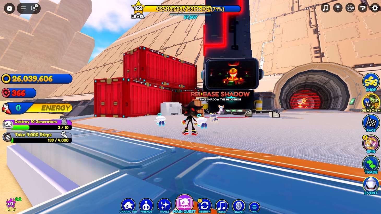 How to unlock Shadow in Sonic Speed Simulator