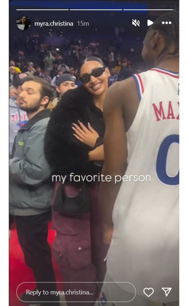 Tyrese Maxey's GF Myra Gordon drops sweet 3-word response to Sixers ...
