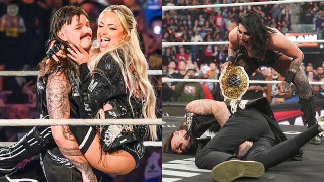 Liv Morgan has a two-word reaction to Dominik Mysterio trying to hug Rhea Ripley after she won ...