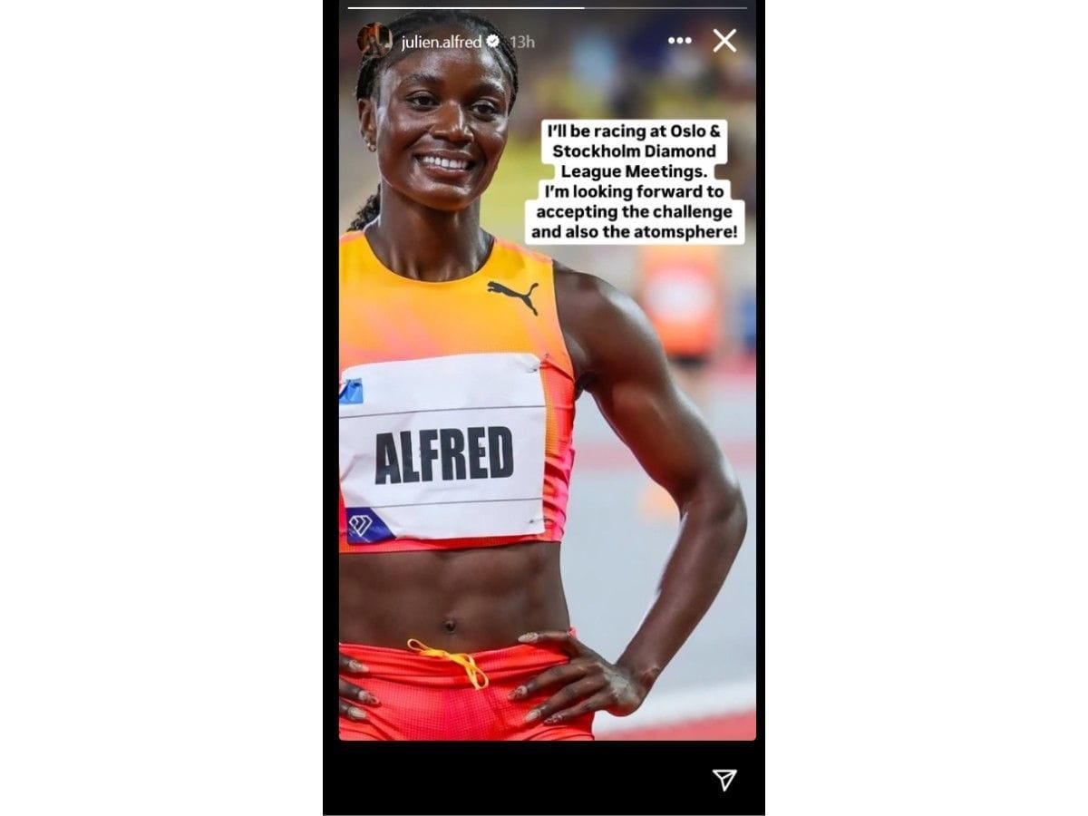Olympic champion Julien Alfred announces her first major track ...