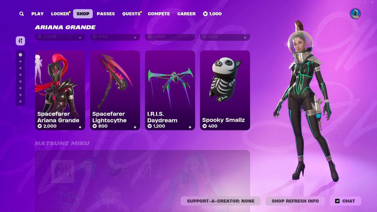 How to get the Spacefarer Ariana Grande skin in Fortnite