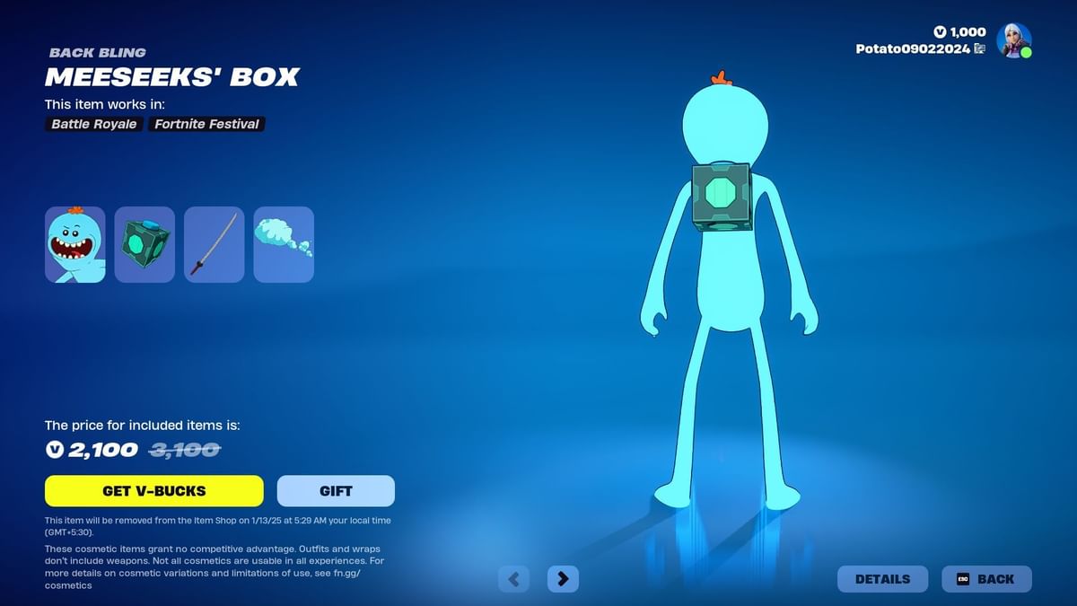 How to get Mr. Meeseeks skin in Fortnite