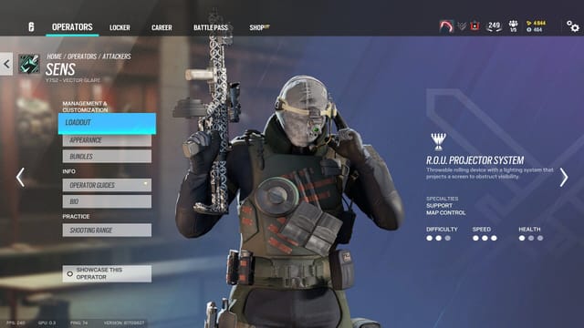 Best Sens loadout in Rainbow Six Siege