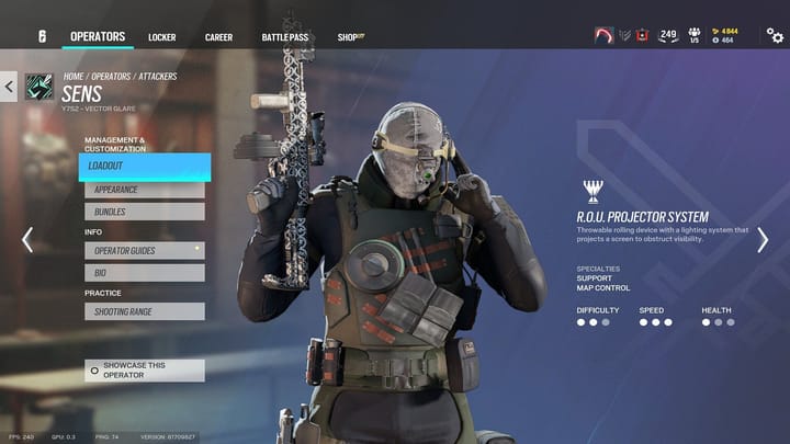 Best Sens loadout in Rainbow Six Siege