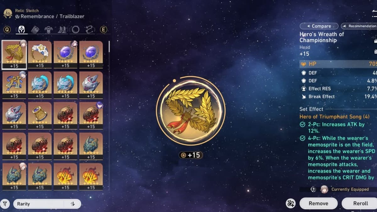 Honkai Star Rail Remembrance Trailblazer build guide: Best Relics ...