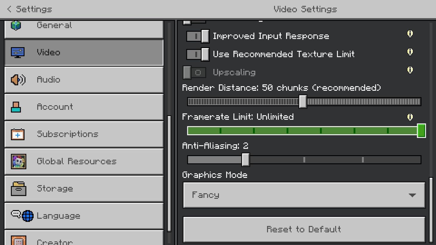 How to improve FPS in Minecraft Bedrock