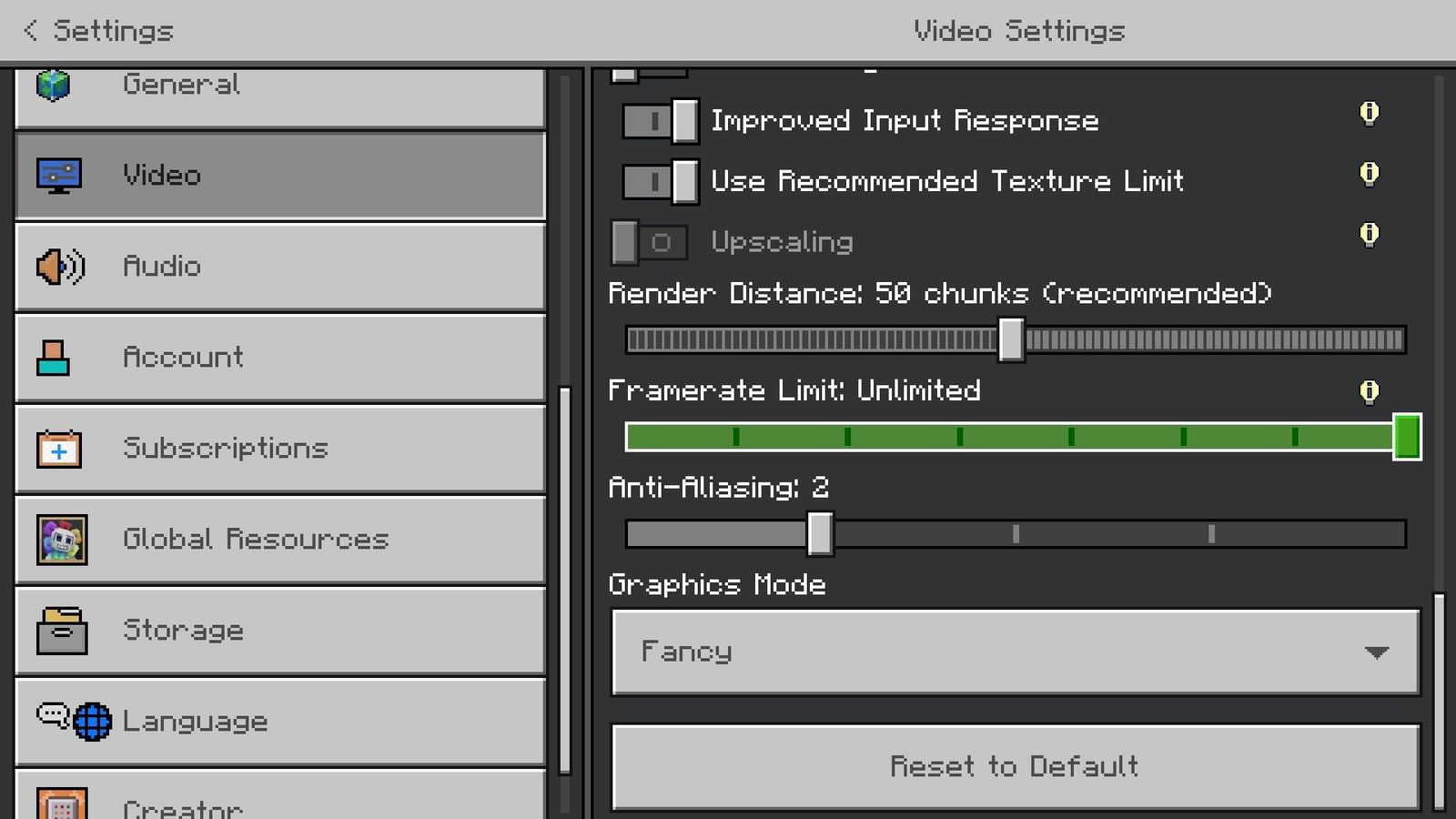 How to improve FPS in Minecraft Bedrock