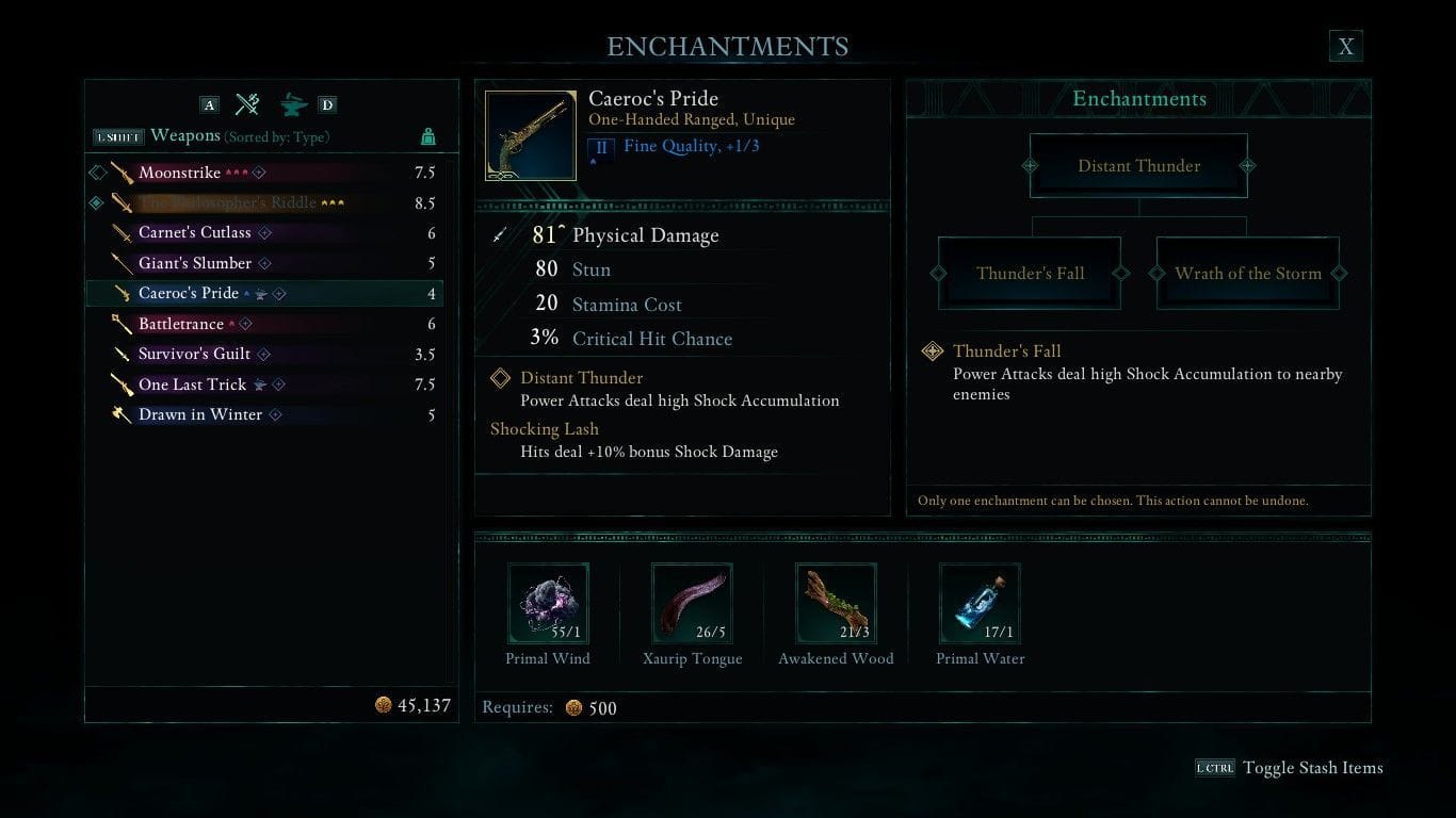 Avowed weapons tier list: All Uniques ranked