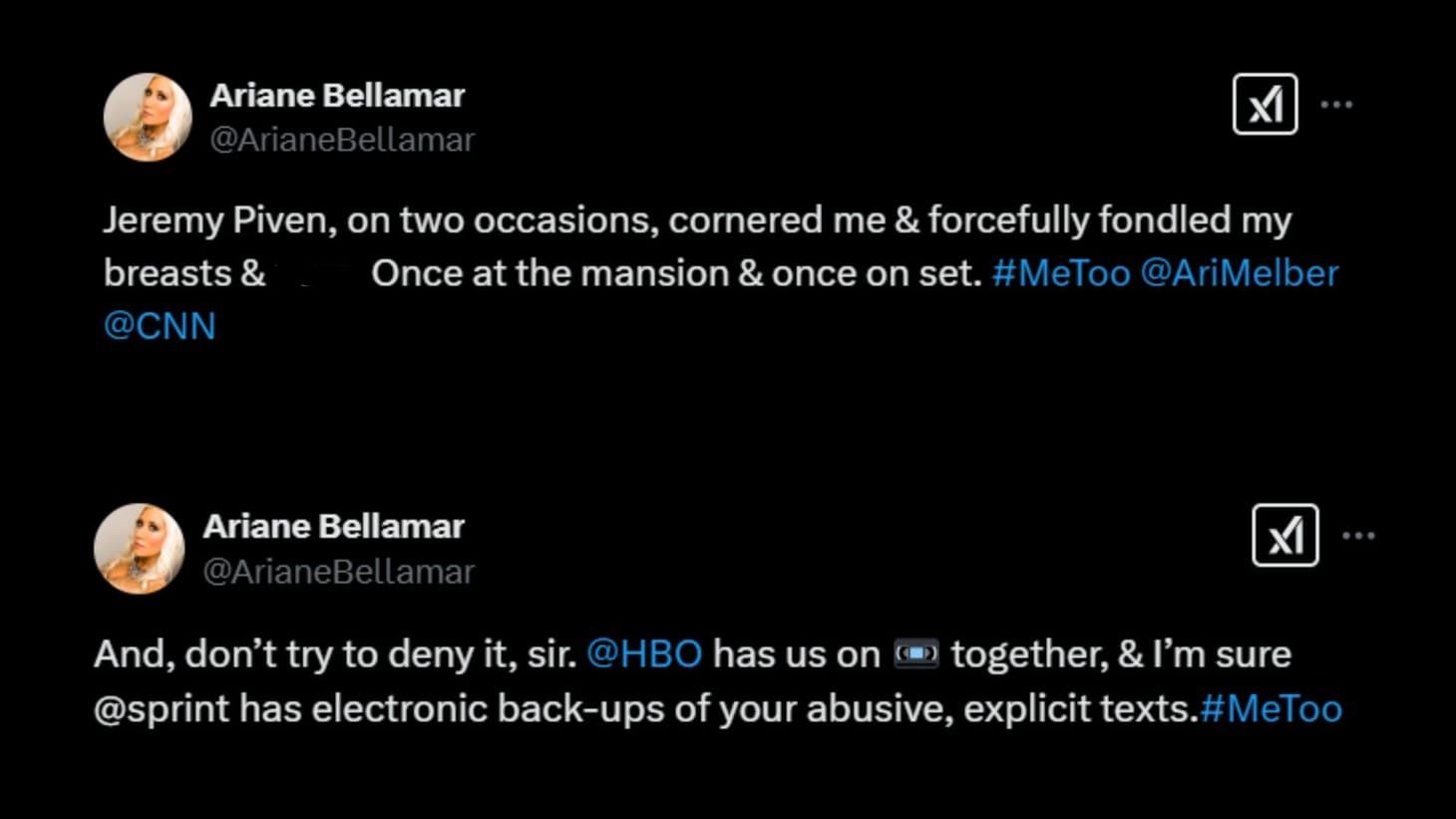 Who did Ariane Bellamar play on Entourage? Jeremy Piven scandal ...
