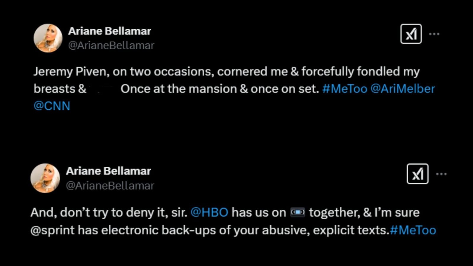Who did Ariane Bellamar play on Entourage? Jeremy Piven scandal ...