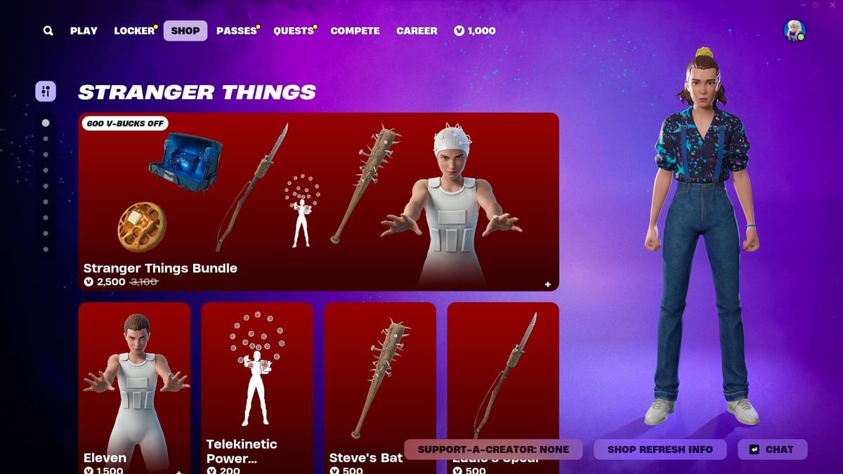 How to get the Eleven (Stranger Things) skin in Fortnite