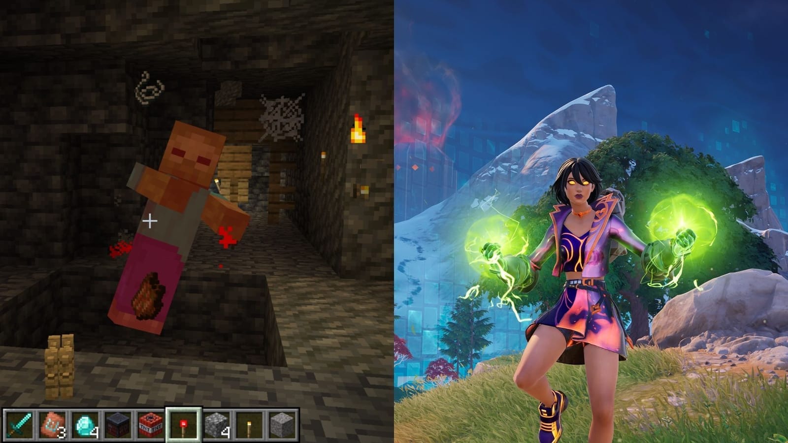 Minecraft vs Fortnite: Similarities and differences explored