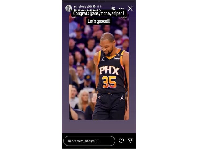 Michael Phelps drops 3-word reaction as Kevin Durant becomes 8th player ...