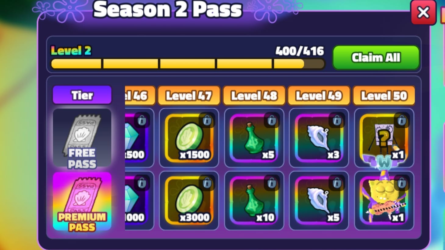 SpongeBob Tower Defense Season 2 Pass: Premium Pass price and all rewards