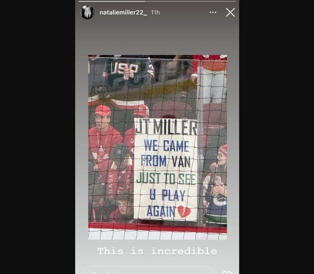 J.T. Miller’s wife Natalie drops three-word reaction to fan's heartfelt ...