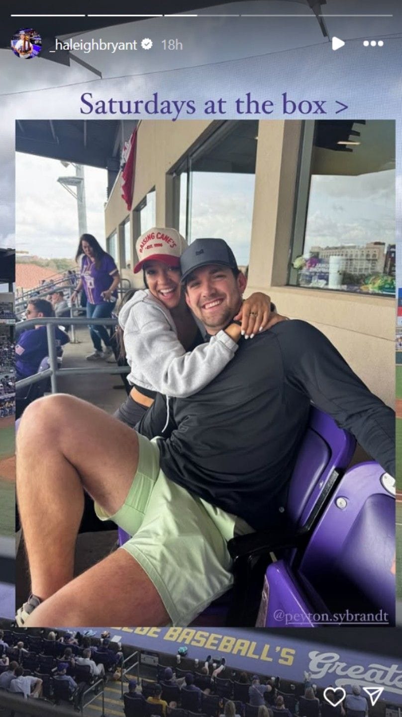LSU's Haleigh Bryant shares adorable picture with boyfriend Peyton ...