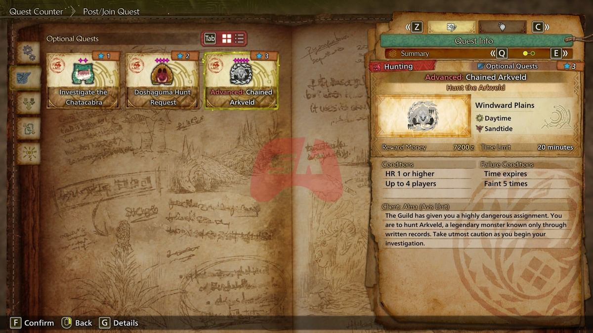 How to unlock Arkveld Optional Quest in Monster Hunter Wilds Beta