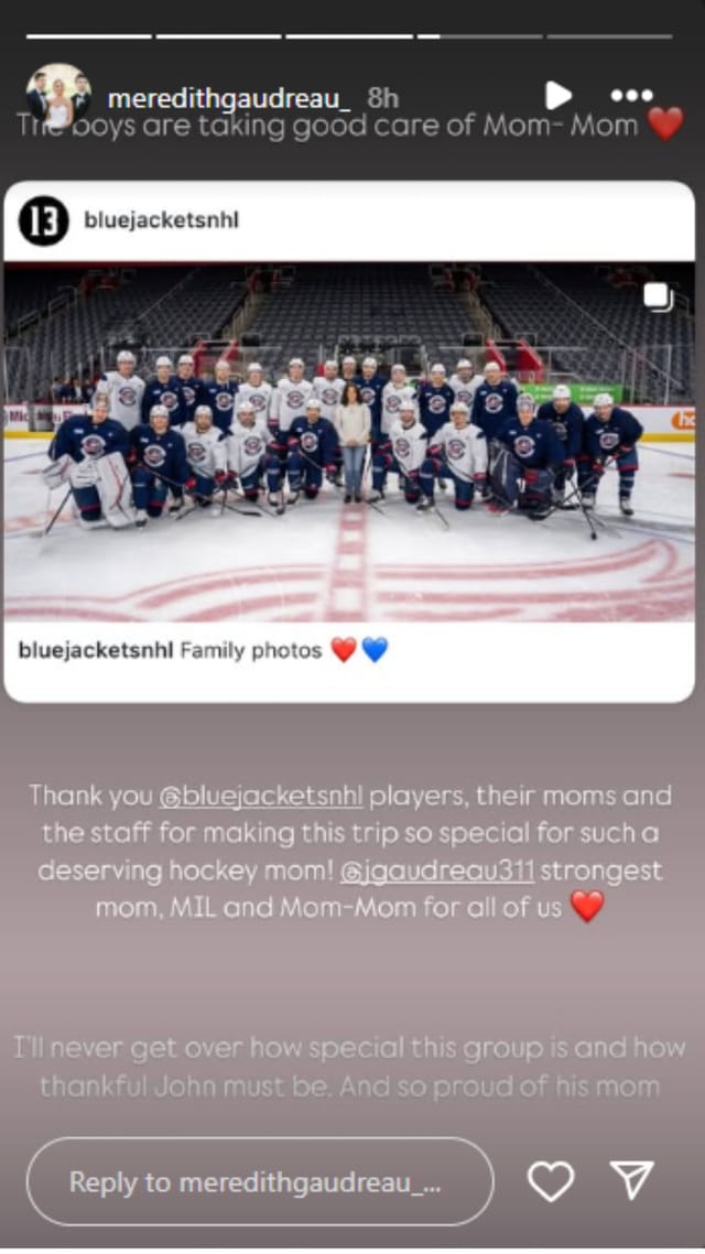 Johnny Gaudreau's wife Meredith pens heartfelt message for Blue Jackets ...