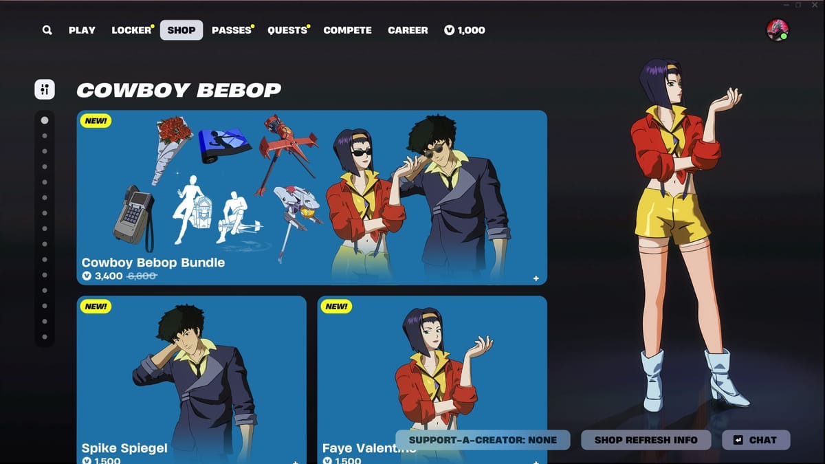 How to get Faye Valentine and Spike Spiegel (Cowboy Bebop) skins in ...