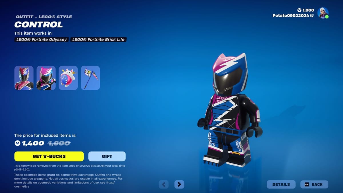 How to get the Control skin in Fortnite