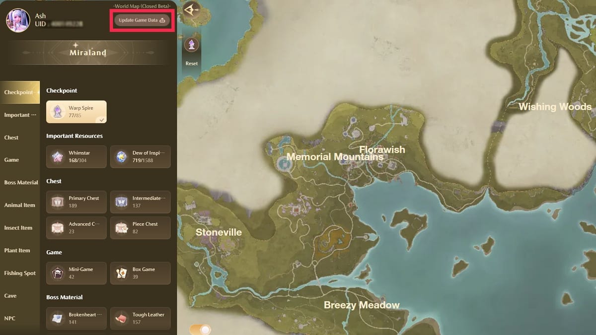 Infinity Nikki: How to use the official interactive world map