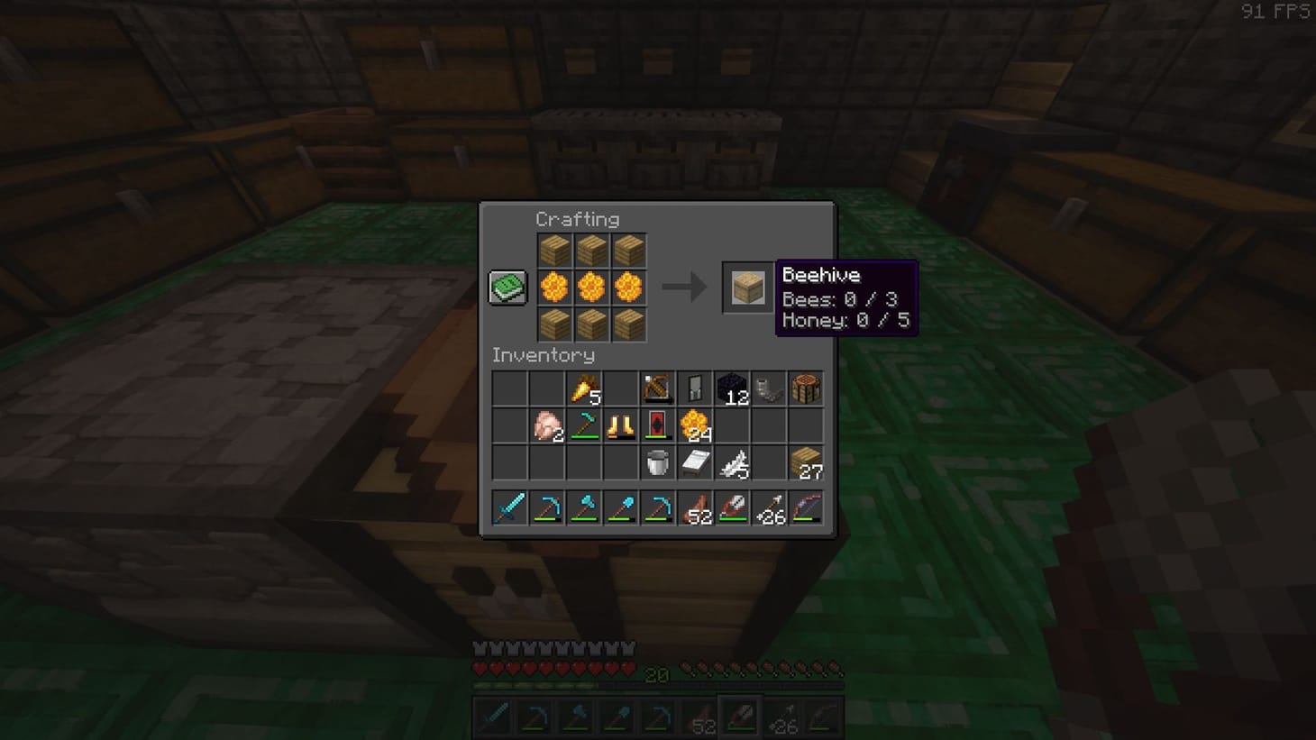 Minecraft: How to get bees in beehive