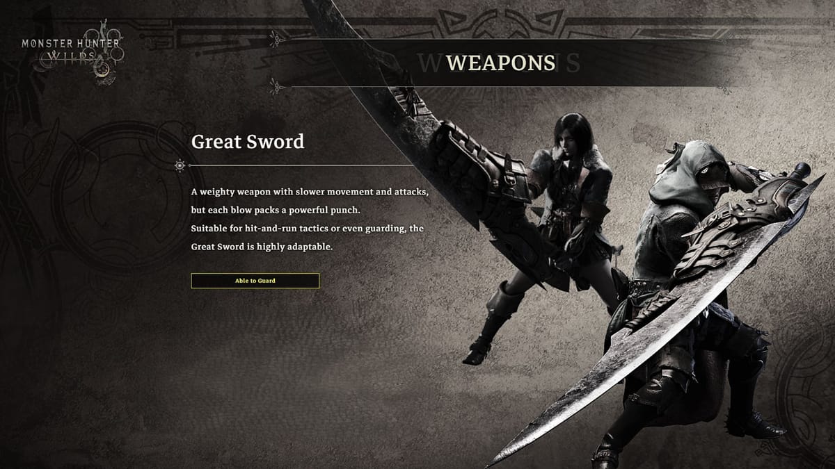 How to use Greatsword's Guard in Monster Hunter Wilds