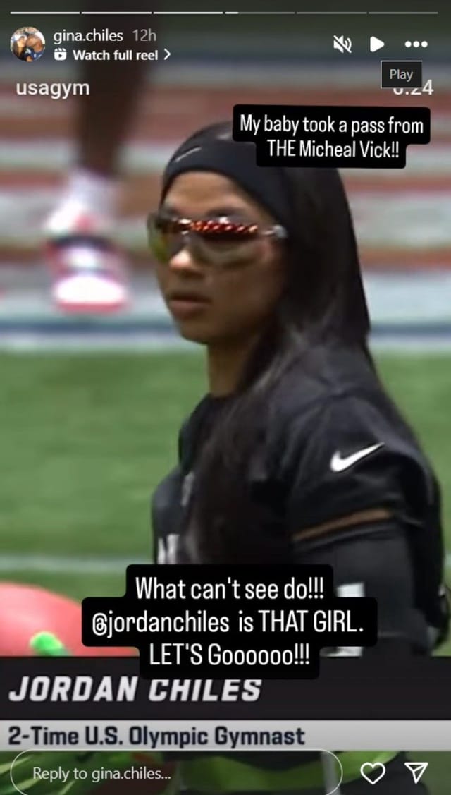 "My baby took a pass from The Michael Vick" - Jordan Chiles' mother ...